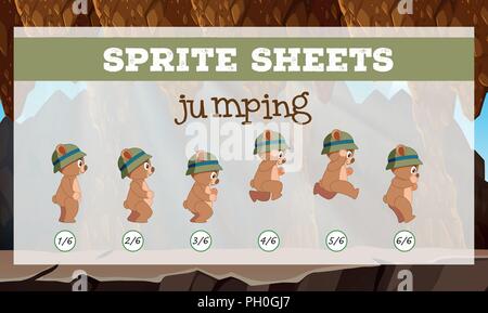 Sprite sheets jumping template Stock Vector Image & Art - Alamy