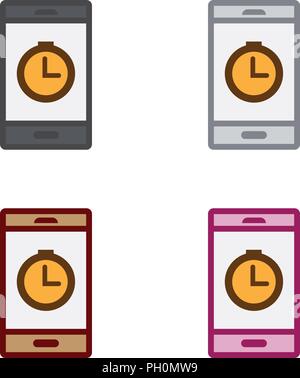 smartphone with time clock vector illustration design Stock Vector ...