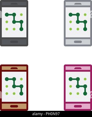 Pattern Lock, password, Mobile Security Icon Stock Vector Image & Art ...