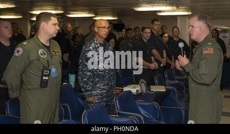 NORFOLK, Va. (June 15, 2018) -- Cmdr. Chris Morris (right), of St ...