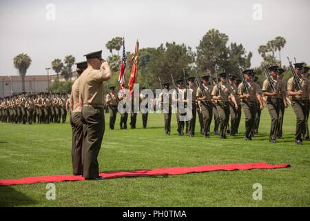 U.S. Marine Lt. Col. Jennifer Nash, the off-going commanding officer ...