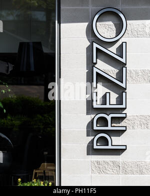 Prezzo restaurant at Corby town centre, England Stock Photo - Alamy