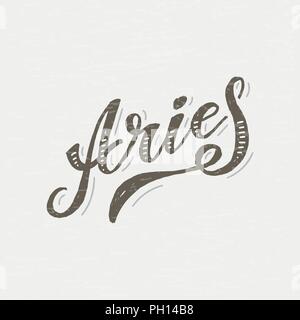 Gemini lettering Calligraphy Brush Text horoscope Zodiac sign ...