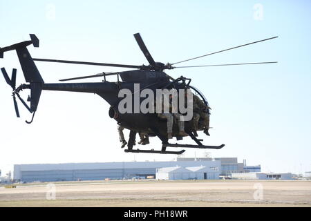 A special forces AH-6 Little Bird helicopter of the Army special forces ...