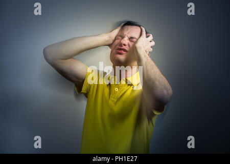 Closeup toned image of sad tired people riding in dirty rusty subway ...