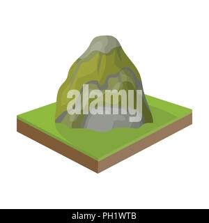 Mountains, rocks and landscape. Relief and mountains single icon in ...