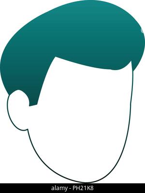 Man faceless head blue lines Stock Vector Image & Art - Alamy