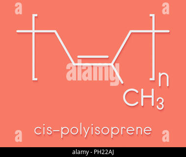 Chemical structure of isoprene, rubber (polyisoprene) building block ...