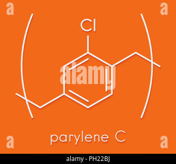 Parylene N polymer, chemical structure. Skeletal formula Stock Photo ...