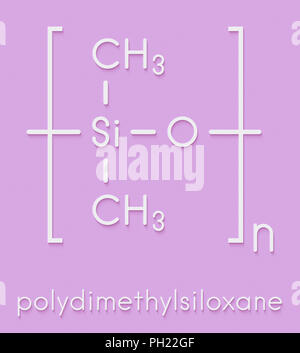 Silicone oil (polydimethylsiloxane, PDMS) silicone polymer, chemical ...