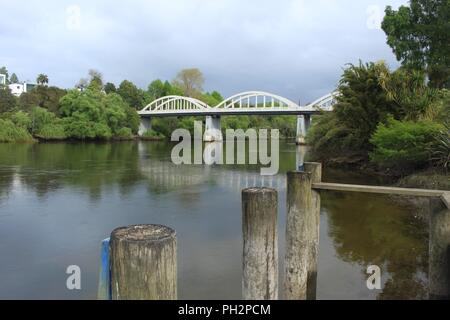 Hamilton, Waikato River and Fairfield Bridge (1937), Waikato, North ...
