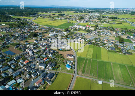 Aerial view around AEON MALL MITO UCHIHARA, Mito City, Ibaraki ...