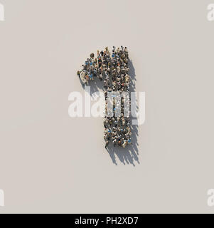 Large Crowd of people with one Business Bright Man Standing out of ...