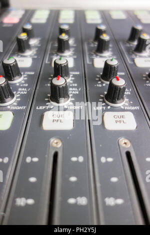 Mixing Desk, Close Up Stock Photo - Alamy