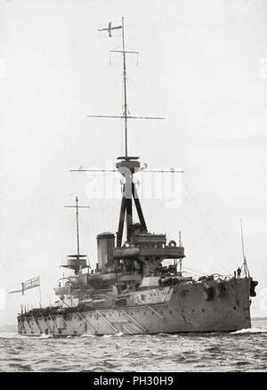 HMS DREADNOUGHT Royal Navy battleship in 1906 Stock Photo - Alamy