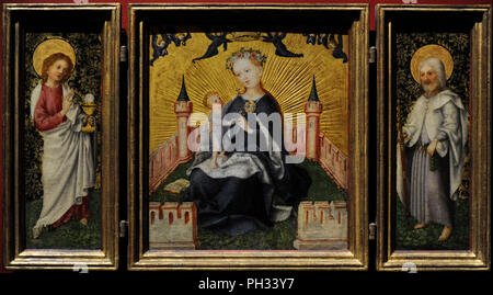 Stefan Lochner (ca. 1400/1410-1451). German painter. Madonna in the ...