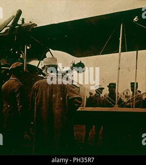 Machine guns on a WW1 biplane synchronized to fire through the ...