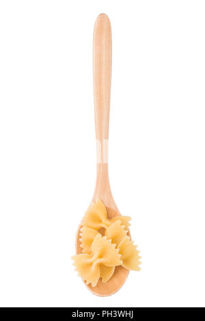 spoon of raw colored pasta on white wooden background Stock Photo - Alamy