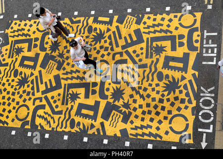 "Colourful Crossings" pop art installation zebra crossing near Beech ...
