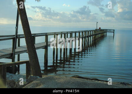 Gulf coast fishing pier Stock Photo - Alamy