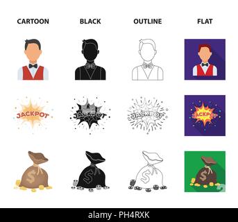 Jack sweat, a bag with money won, cards for playing Bingo, playing ...