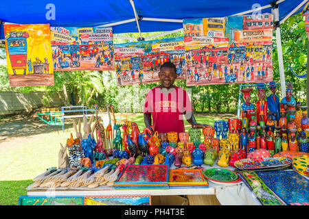 A Zimbabwean curio seller seen in Harare Stock Photo - Alamy