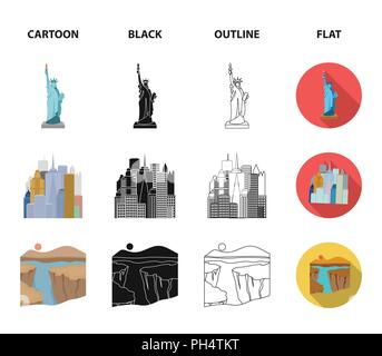 A megacity, a grand canyon, a golden gate bridge, donut with chocolate ...