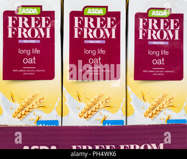 Asda own brand milk free organic unsweetened Soya drink and sweetened ...