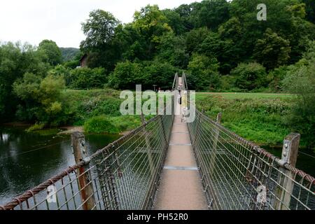Biblins suspension bridge over the River Wye Wye Valley Walk Symonds ...