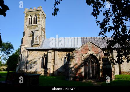 Exterior of All Saints' Church, Saltfleetby, Lincolnshire ,UK,showing ...