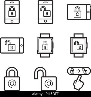 Tablet password icon flat vector. Data privacy. Personal safe isolated ...