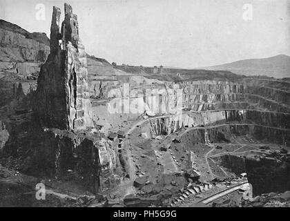 Penrhyn Slate Quarry quarrying Bethesda north Wales main pit Stock ...