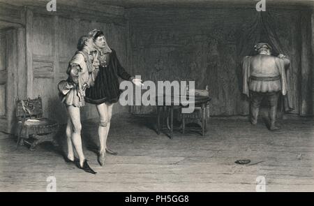 Print of Prince Henry, Poins, and Falstaff from Shakespeare's play ...
