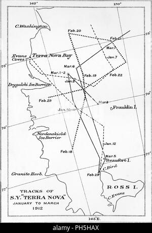 Robert Falcon Scott and members of his Terra Nova Expedition of 1910 ...