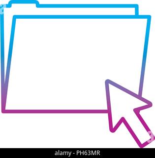 folder file with arrow cursor mouse Stock Vector Image & Art - Alamy