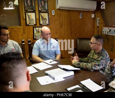 U.S. Air Force Col. Matt Jones, right, 89th Airlift Wing commander ...