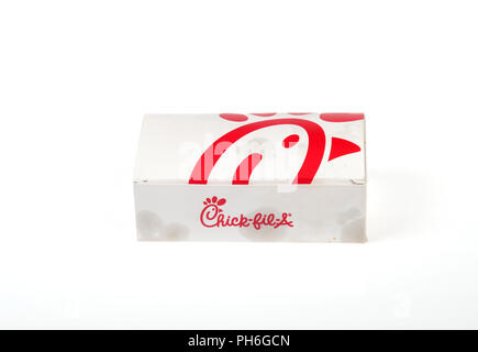 Chick-Fil-A box of chicken nuggets on white Stock Photo - Alamy