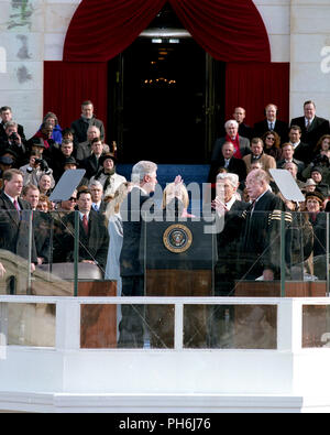The 1997 inauguration of President Bill Clinton, marking the start of ...