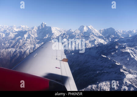 Flying over the Himalayas Nepal Stock Photo - Alamy