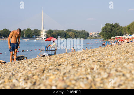 Ada Ciganlija ('Belgrade Beach'), Belgrade, Serbia, Balkans, September ...