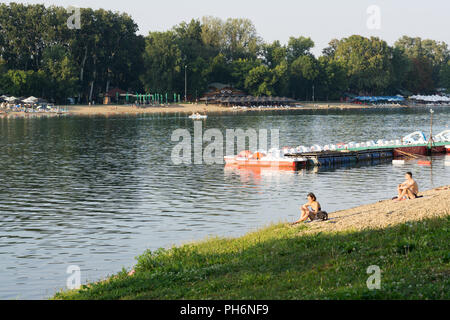 Ada Ciganlija ('Belgrade Beach'), Belgrade, Serbia, Balkans, September ...