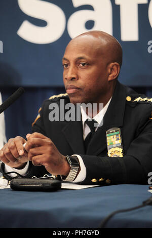 President of J'Ouvert City International Yvette Rennie, speaks. NYC ...