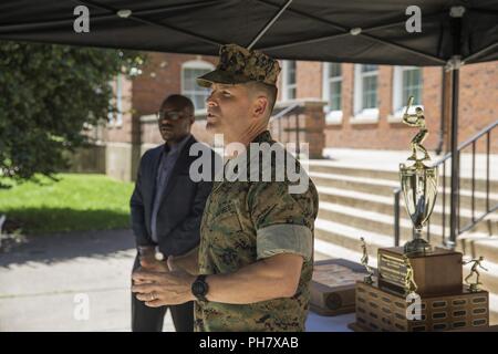 U.S. Marine Corps Col. Robert Morgan, commanding officer of Marine ...