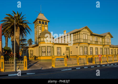 Historic German colonial building Woermann-Haus, Swakopmund, Erongo ...