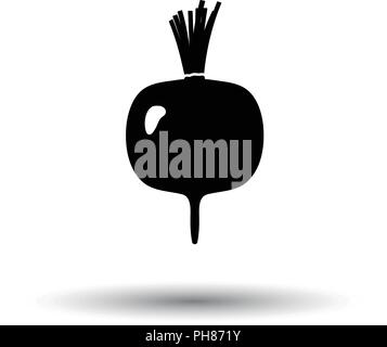 Radishes icon. White background with shadow design. Vector illustration ...