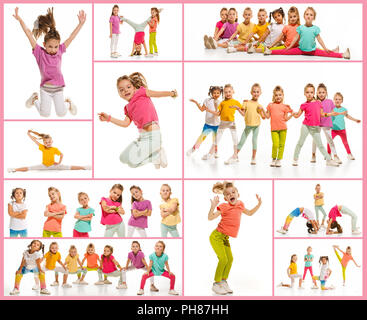 Cheerful children in choreography class Stock Photo - Alamy