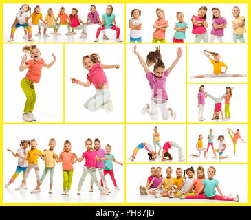 Cheerful children in choreography class Stock Photo - Alamy
