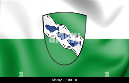 3D Flag of Ansbach (Bavaria), Germany. 3D Illustration Stock Photo - Alamy