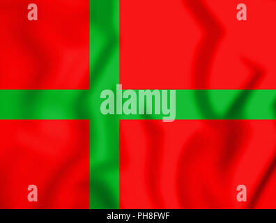 3D Flag of Bornholm, Denmark. 3D Illustration Stock Photo - Alamy