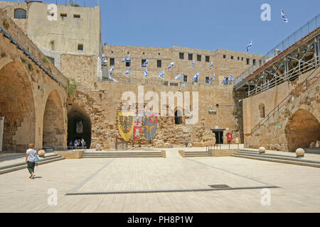 Akko Citadel, the Crusader's fortress used during the British Mandate ...